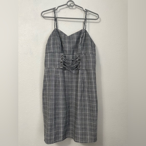wild fable | Dresses | Wild Fable Dresses Plaid Black And White Dress ...